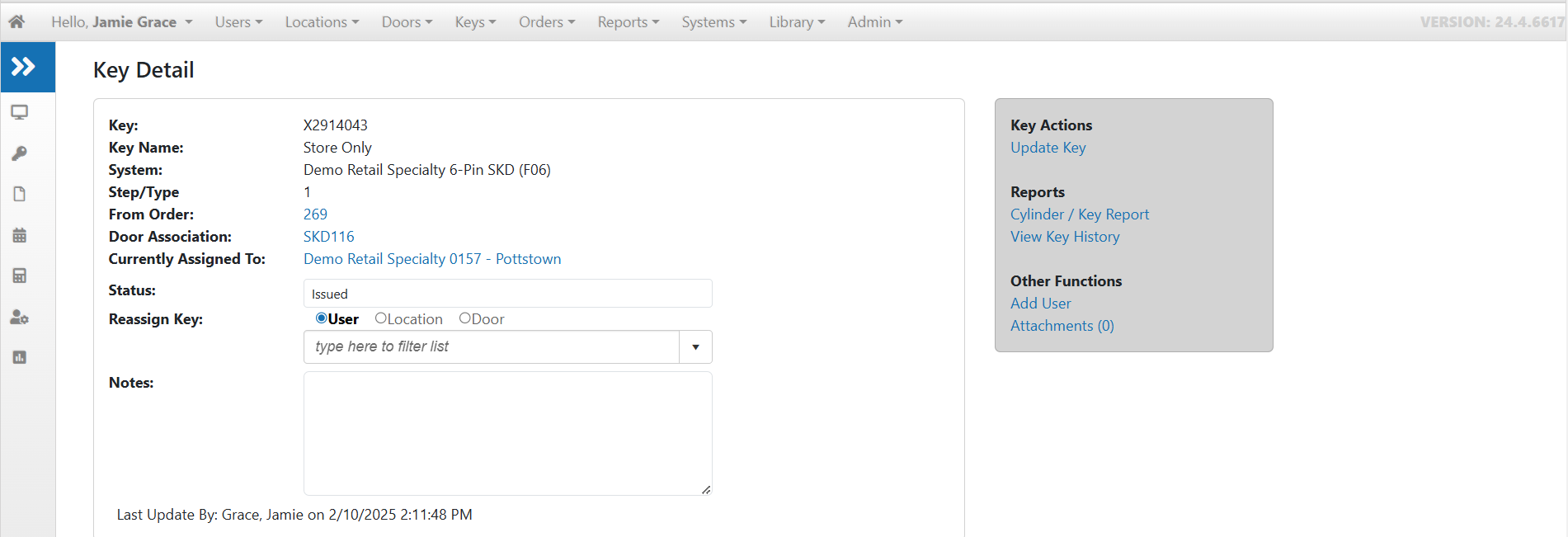 How do I assign keys in SecurityRecords.com?